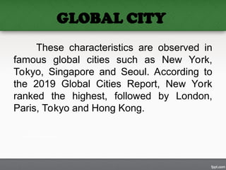 CW ppt 9 Global City.ppt a study on the global cities | PPT