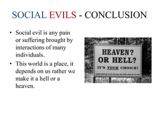 Social Evils - Presentation Slides - By Rehan Butt | PDF