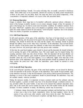 Barrage Gate Operation Rules and Silt Control Devices Report | DOCX