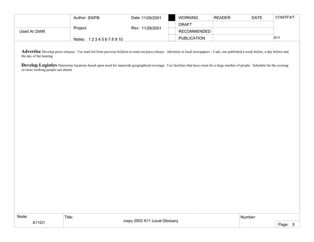 California Water Plan IDEF0 example | PPT
