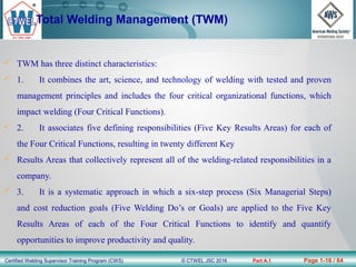 Cws a.1 - management systems for the welding supervisor - le huy cam | PPT