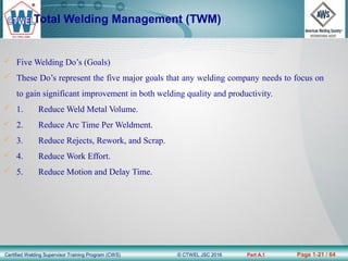Cws a.1 - management systems for the welding supervisor - le huy cam | PPT