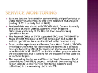 CWSA scale up on functionality and service monitoring | PPTX