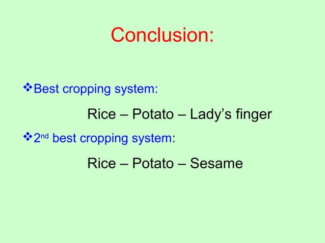 Diversification of rice-based cropping system and their impact on ...