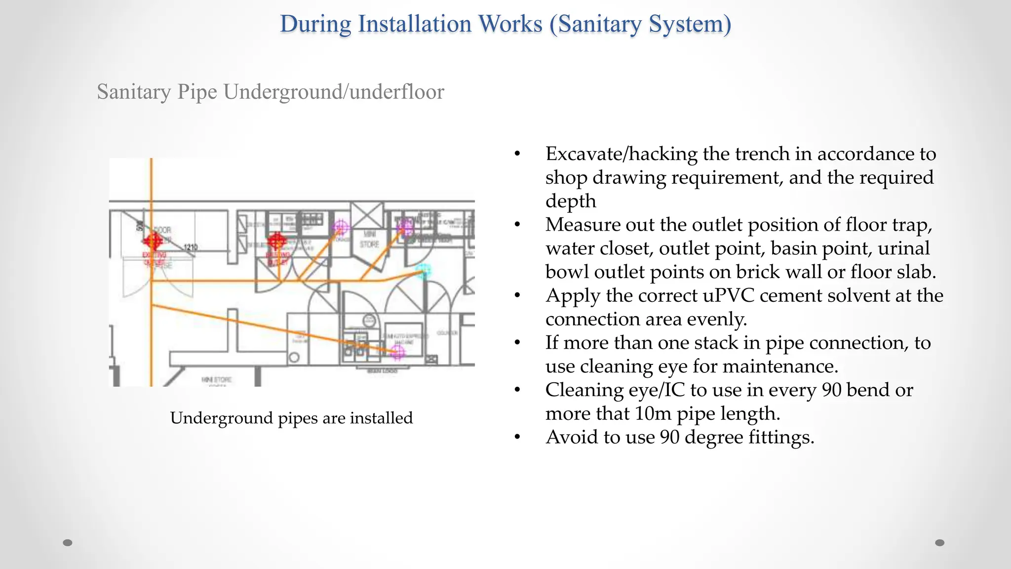 cold water sanitary plumbing system requirement design for renovation ...