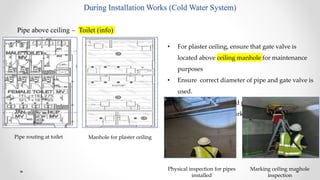 cold water sanitary plumbing system requirement design for renovation ...