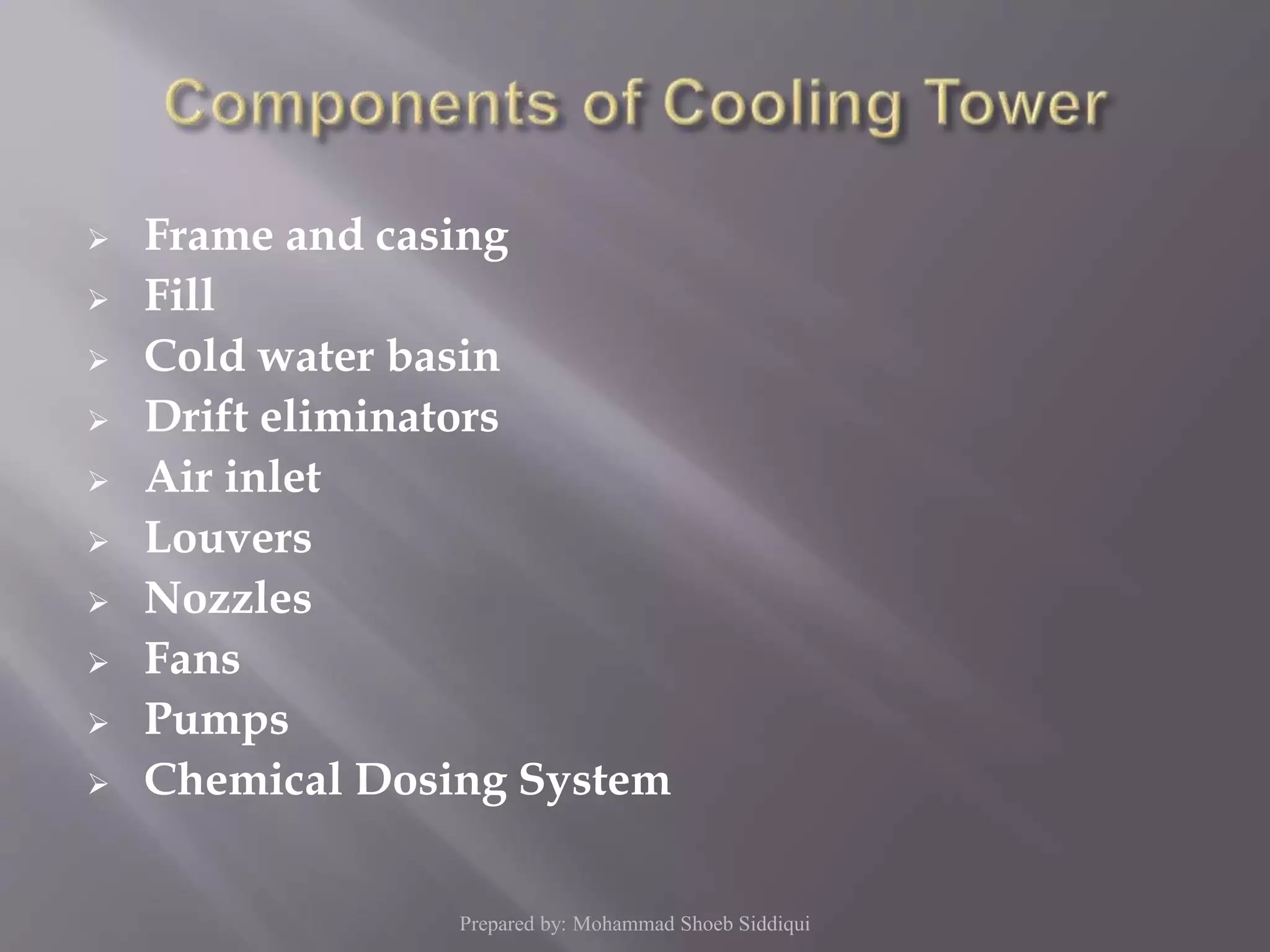 Cooling water (CW) system | PPSX