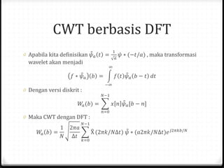 Lebih mengerti tentang Transformasi Wavelet Kontinyu (Continuous ...