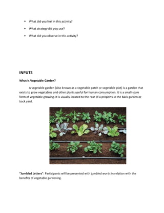 C W T S 2 Backyard Vegetable Garden | DOC