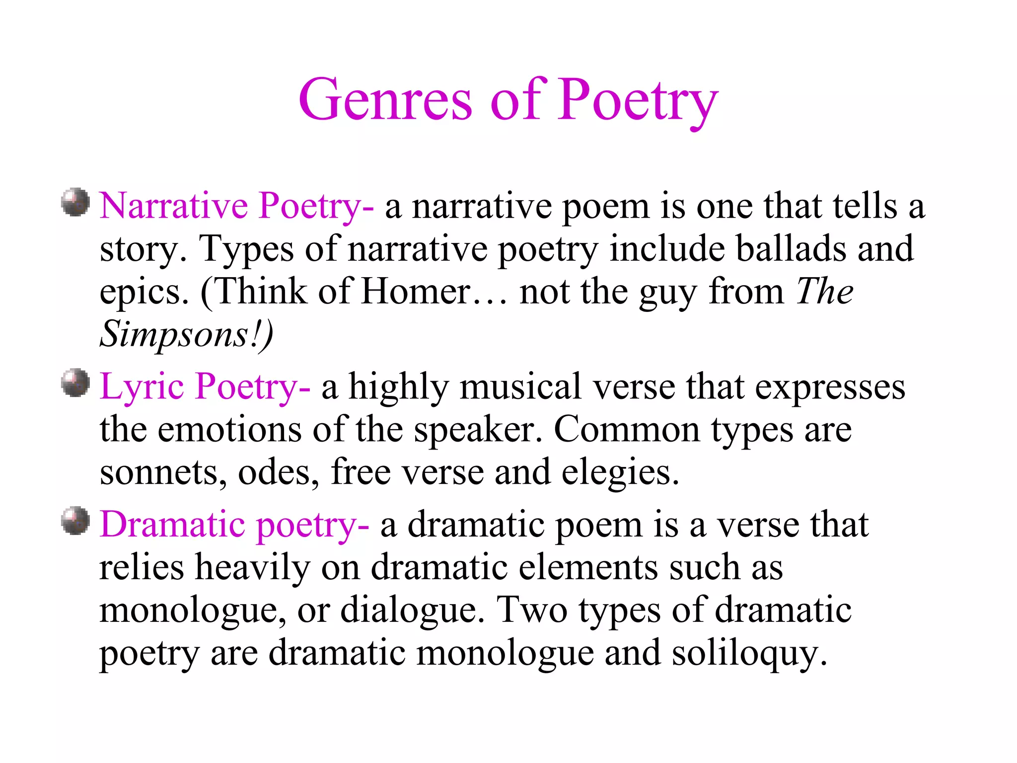 Cw Typesof Poetry | PPT