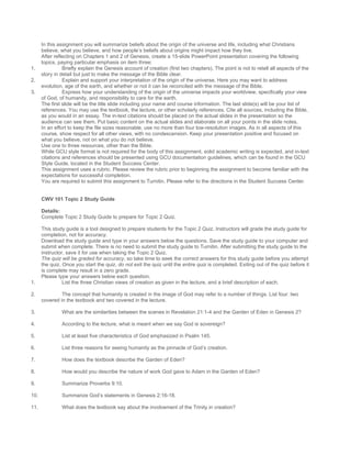 Cwv 101 all weeks dq and assignments – entire course | PDF