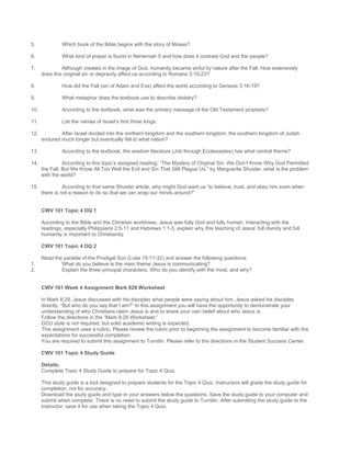 Cwv 101 all weeks dq and assignments – entire course | PDF