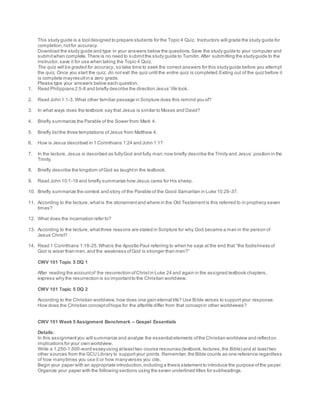 Cwv 101 all weeks dq and assignments – entire course | DOCX