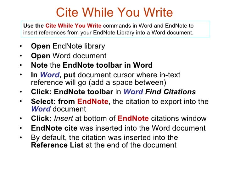 Fereear blogg se How To Enable Endnote Cite While You Write In Word Fereear blogg se How To Enable Endnote Cite While You Write In Word