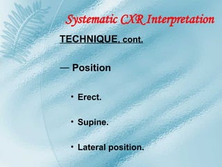 Chest X-Ray Interpretation of the human body | PPT