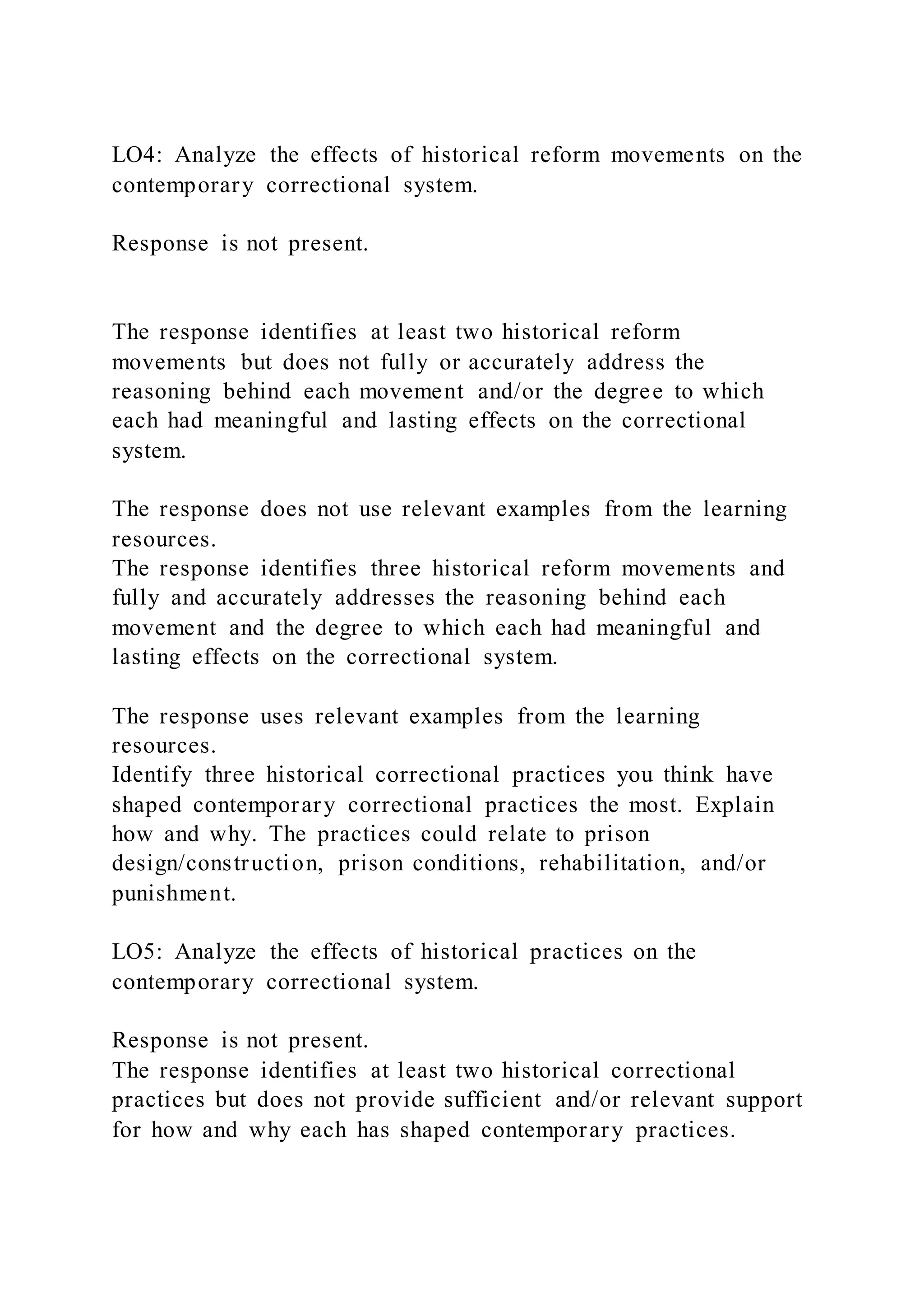 CX3001 The History and Evolution of Corrections Systems An | DOCX