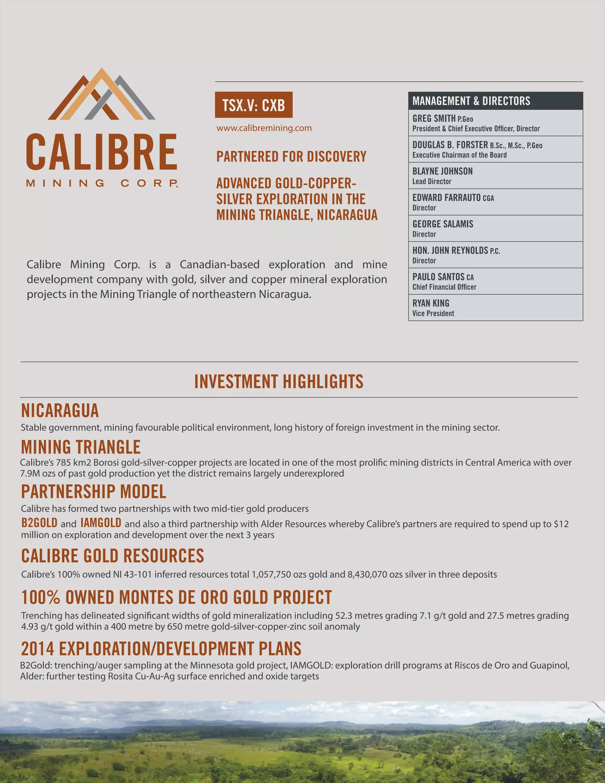 Calibre Mining Corp. Profile | PDF | Commodities | Economy