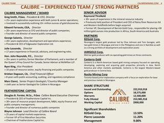 Calibre Mining Corporate Presentation | PPT