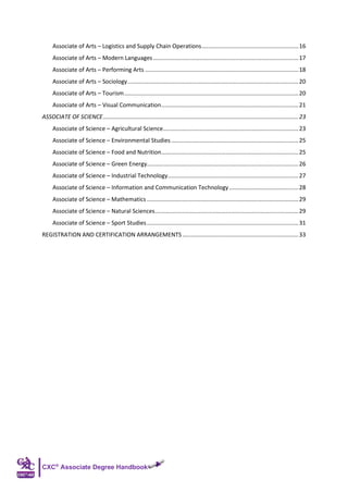 CXC-AD Associate Degree Handbook (Revised) | PDF