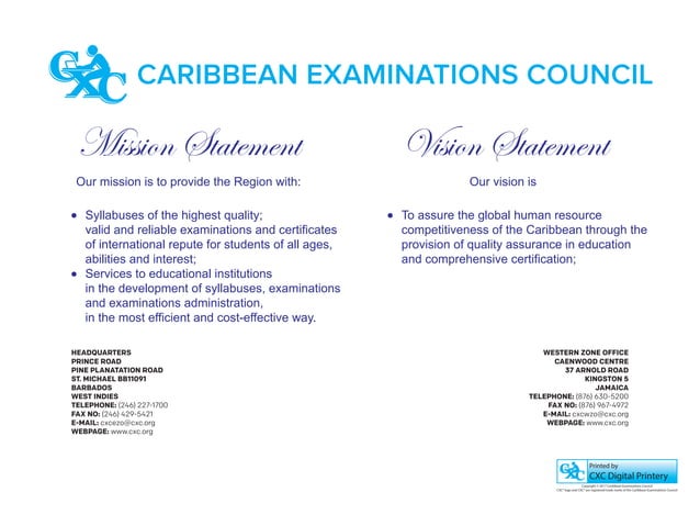 CXC 2020 Planner | PPT