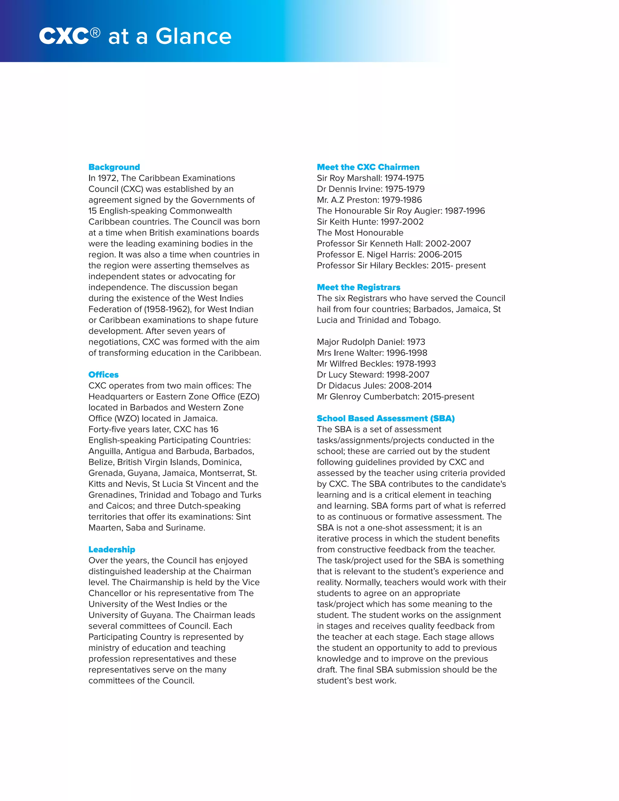 CXC at a Glance Ecopy | PDF
