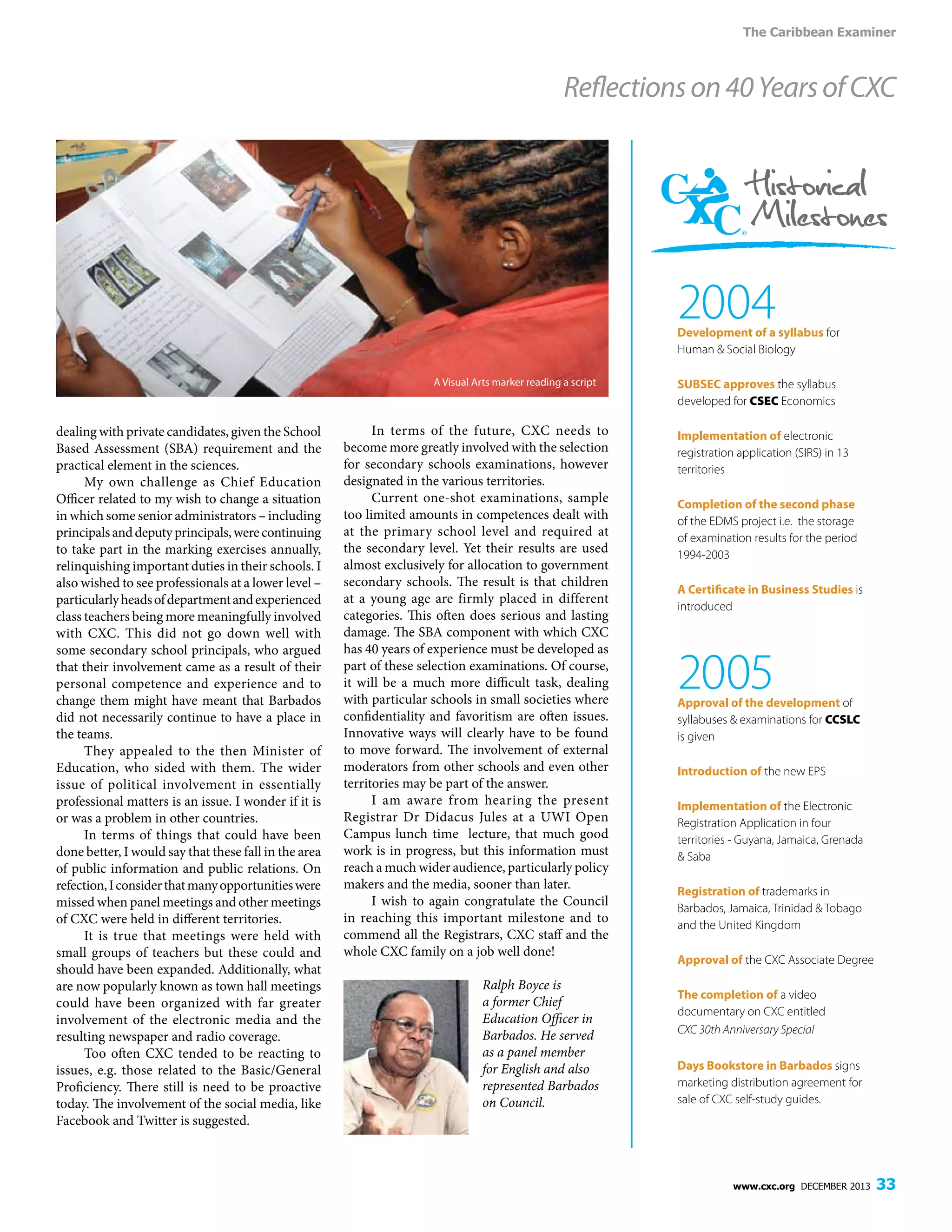 The Caribbean Examiner - The History of CXC | PDF