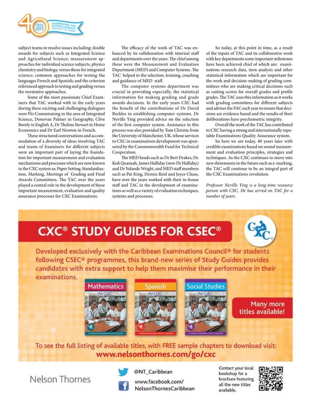 The Caribbean Examiner - The History of CXC | PDF
