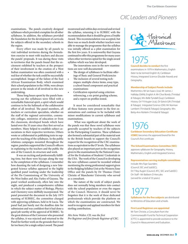 The Caribbean Examiner - The History of CXC | PDF