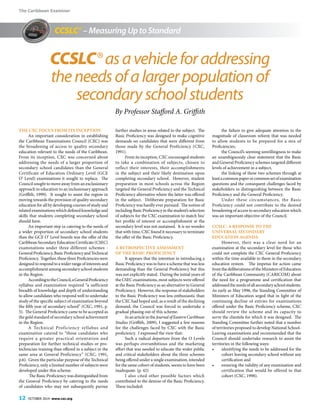 The Caribbean Examiner - Benchmarking CCSLC | PDF