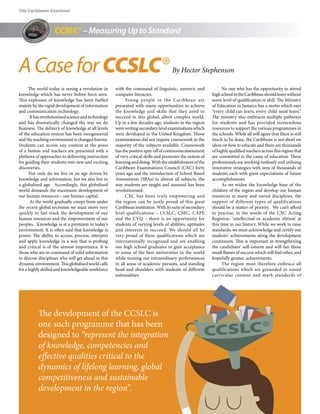 The Caribbean Examiner - Benchmarking CCSLC | PDF