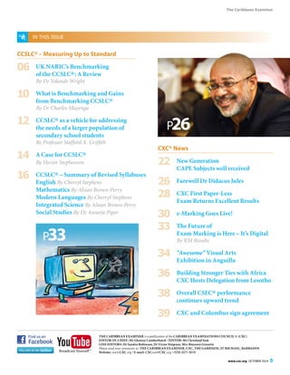 The Caribbean Examiner - Benchmarking CCSLC | PDF