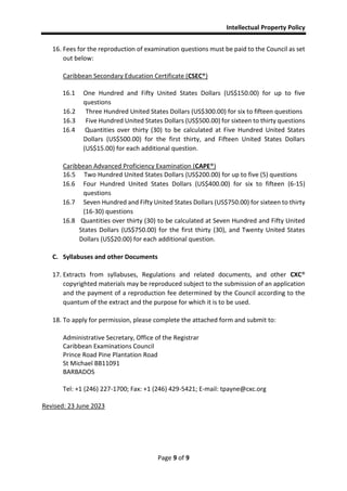 CXC® Intellectual Property Policy | PDF