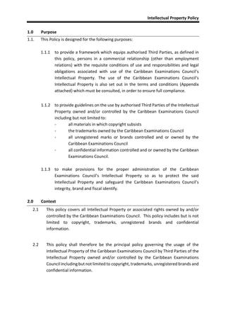 CXC® Intellectual Property Policy | PDF