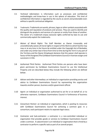 CXC® Intellectual Property Policy | PDF