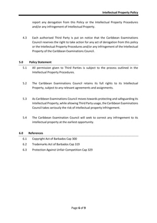CXC® Intellectual Property Policy | PDF