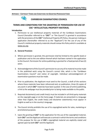CXC® Intellectual Property Policy | PDF