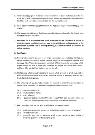 CXC® Intellectual Property Policy | PDF