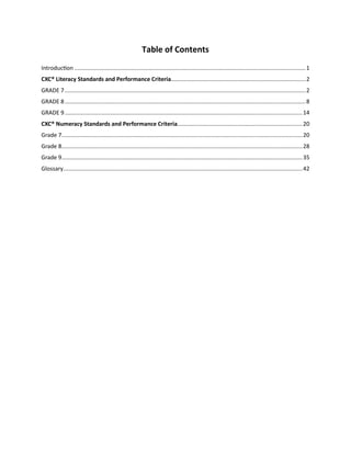 Caribbean Examinations Council Literacy and Numeracy Standards | PDF