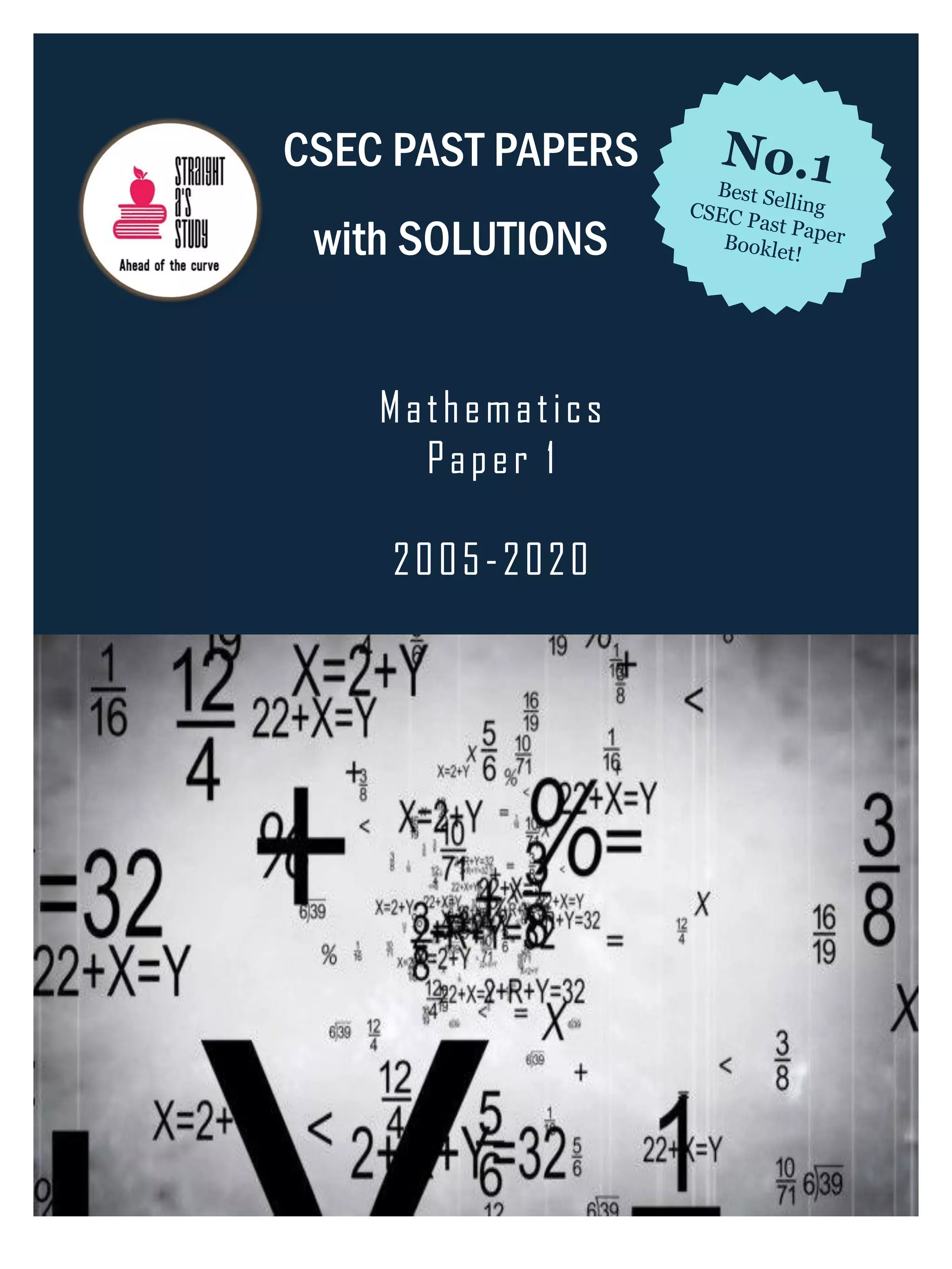 CXC MATHEMATICS MULTIPLE CHOICE | PDF