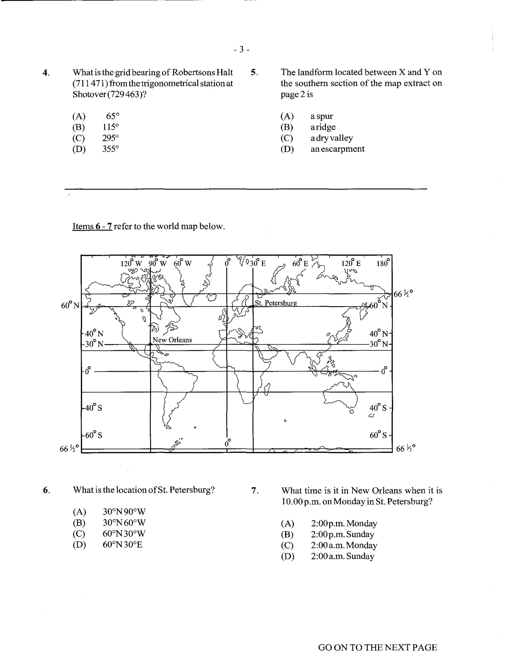 CSEC GEOGRAPHY multiple choice past paper 2010 | PDF