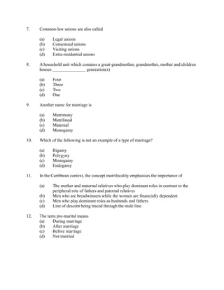 Cxc social studies questions1 | DOC