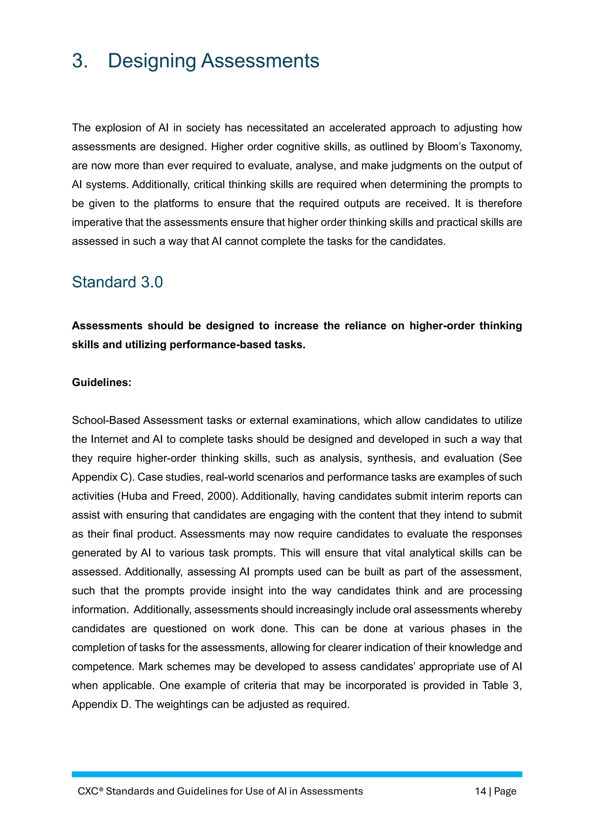 CXC Standards and Guidelines for the Use of AI in Assessment V1.0 (2025 ...