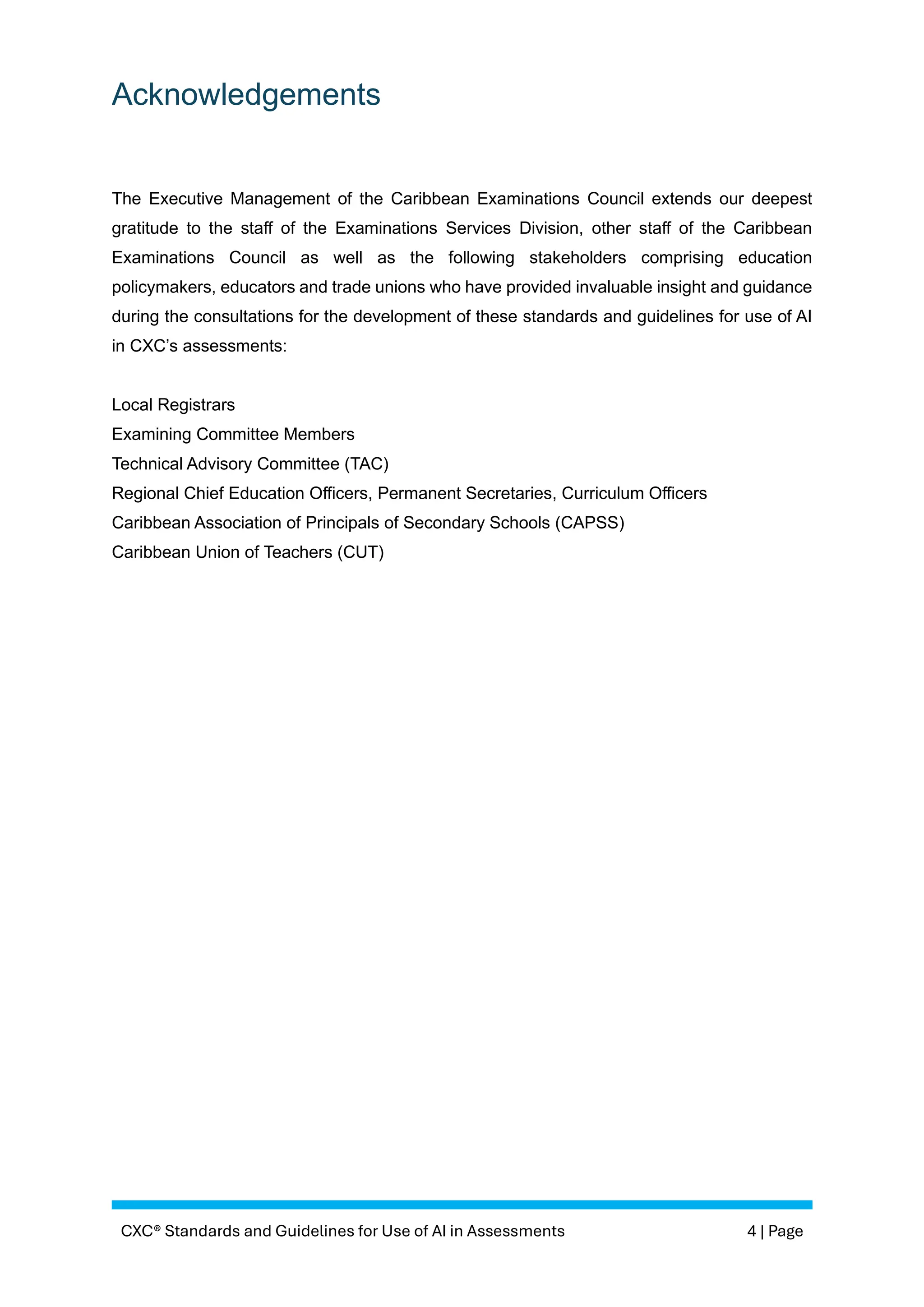 CXC Standards and Guidelines for the Use of AI in Assessment V1.0 (2025 ...
