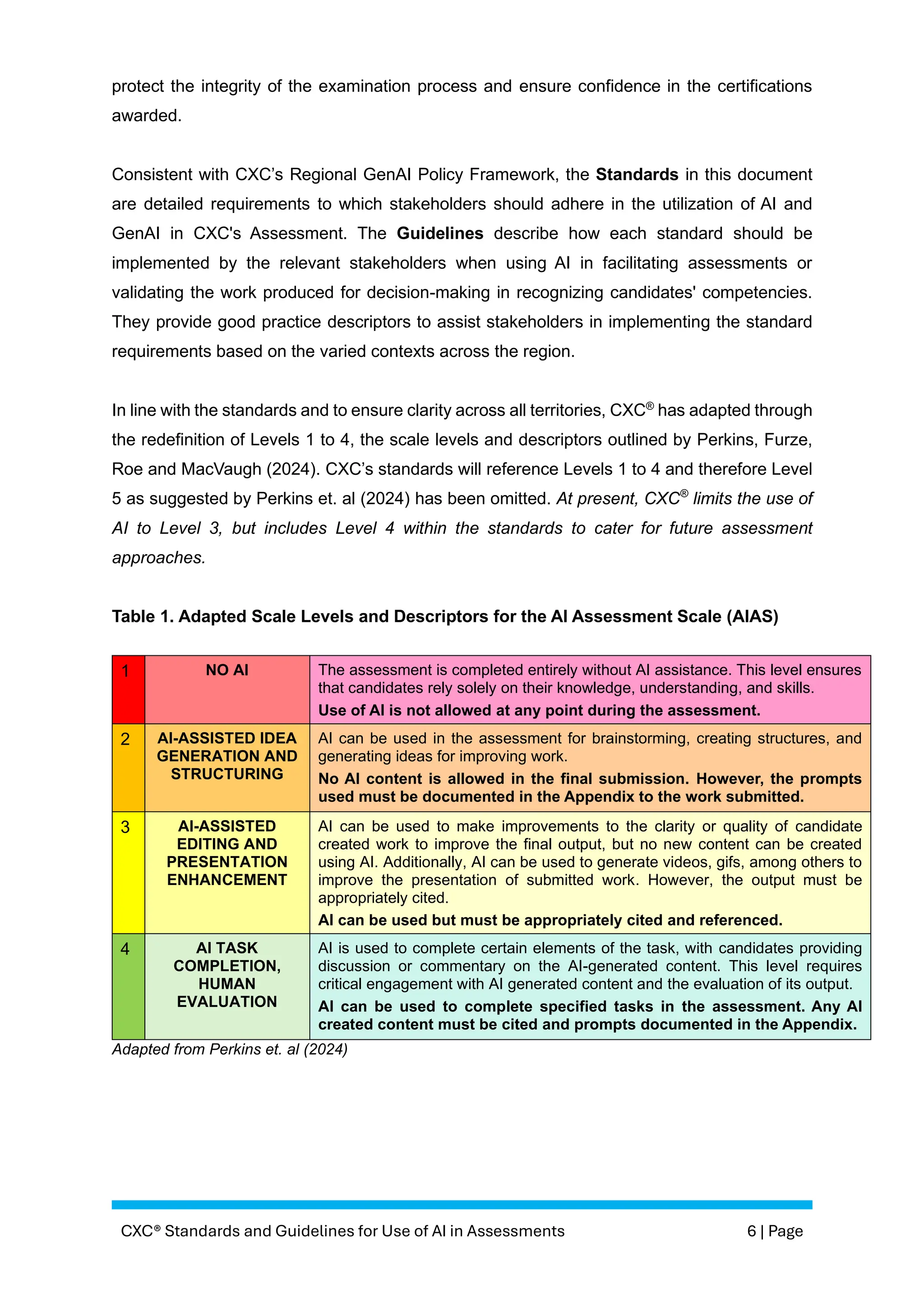 CXC Standards and Guidelines for the Use of AI in Assessment V1.0 (2025 ...