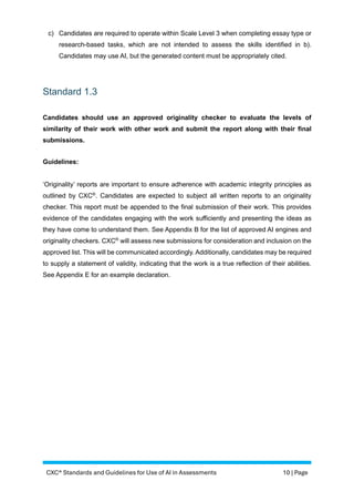 CXC Standards and Guidelines for the Use of AI in Assessment V1.0 (2025 ...