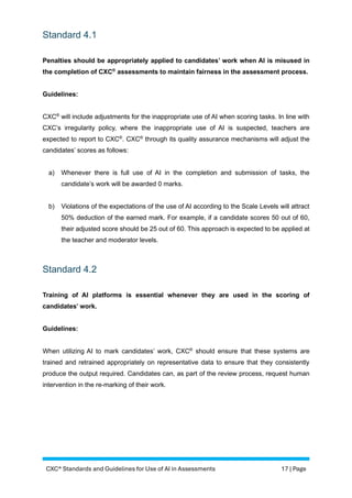 CXC Standards and Guidelines for the Use of AI in Assessment V1.0 (2025 ...