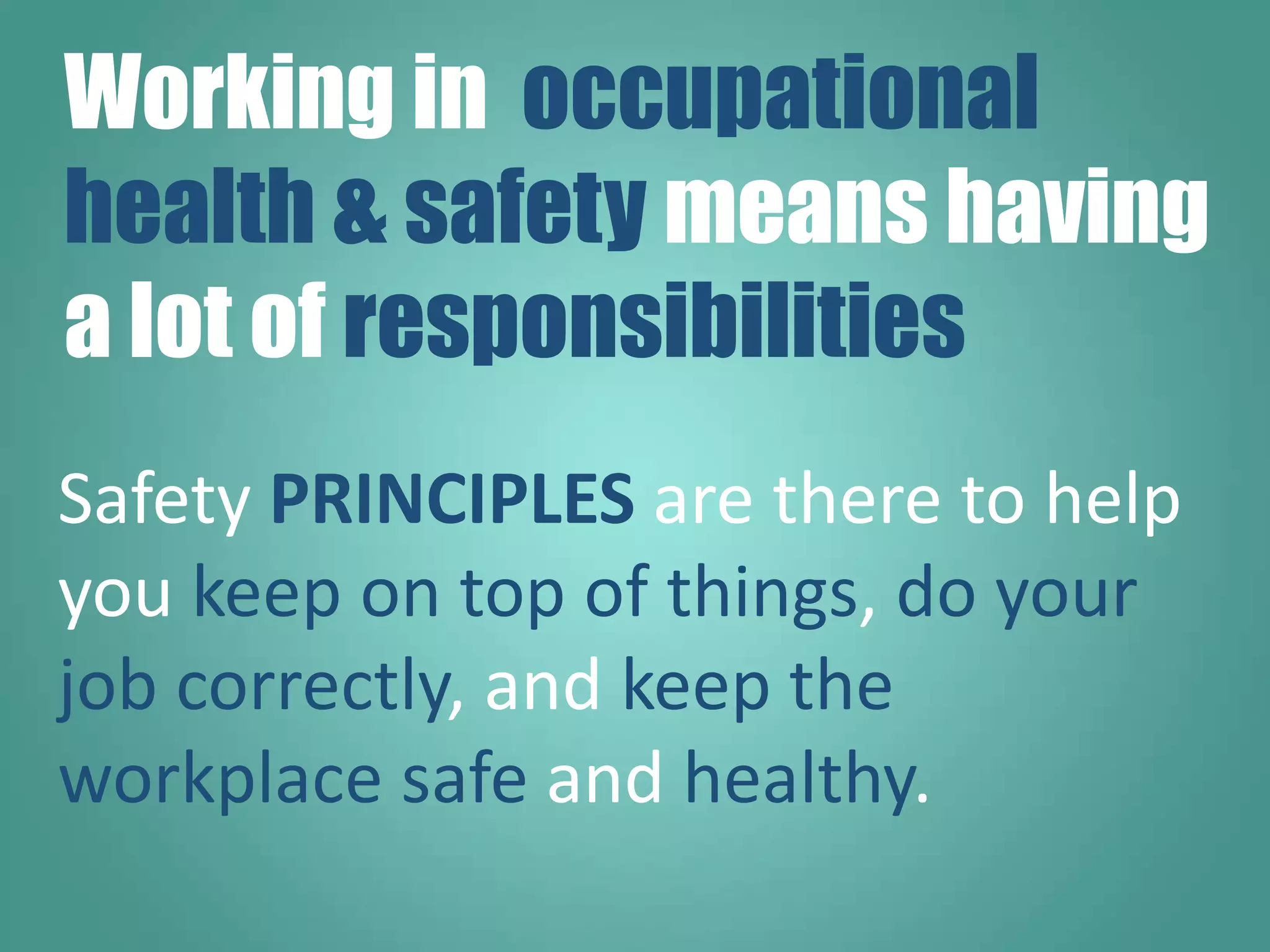 10 Principles Every OHS Representative Should Know | PPTX