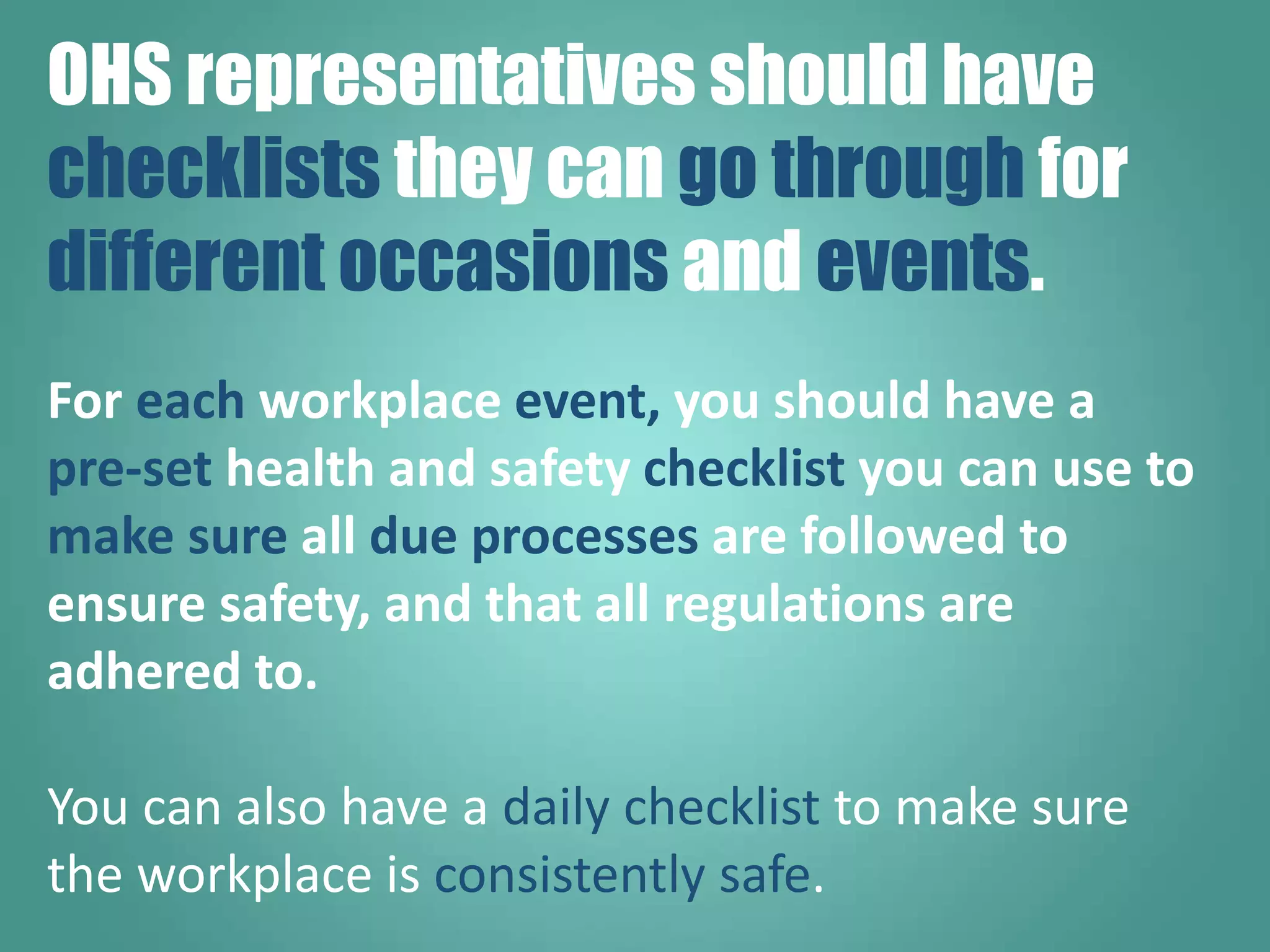 10 Principles Every OHS Representative Should Know | PPTX