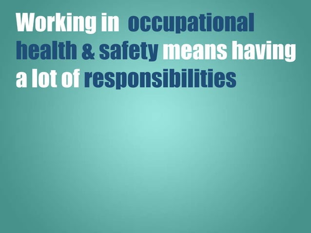 10 Principles Every OHS Representative Should Know | PPTX