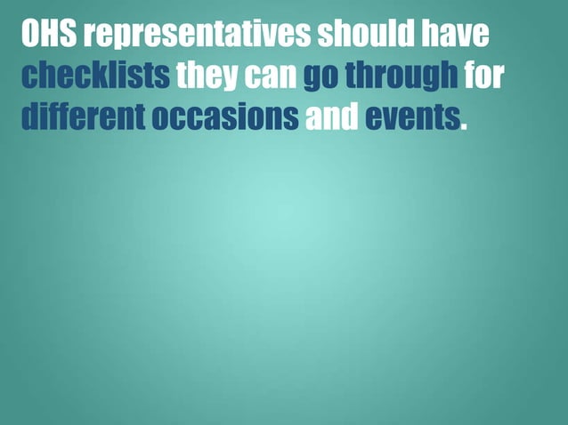 10 Principles Every OHS Representative Should Know | PPTX